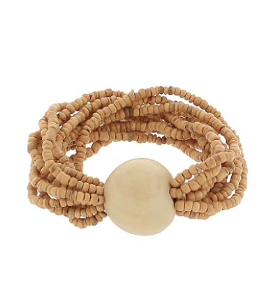 10 Row Coco Bead Organic Wood bracelet – Mainstream-Charlotte